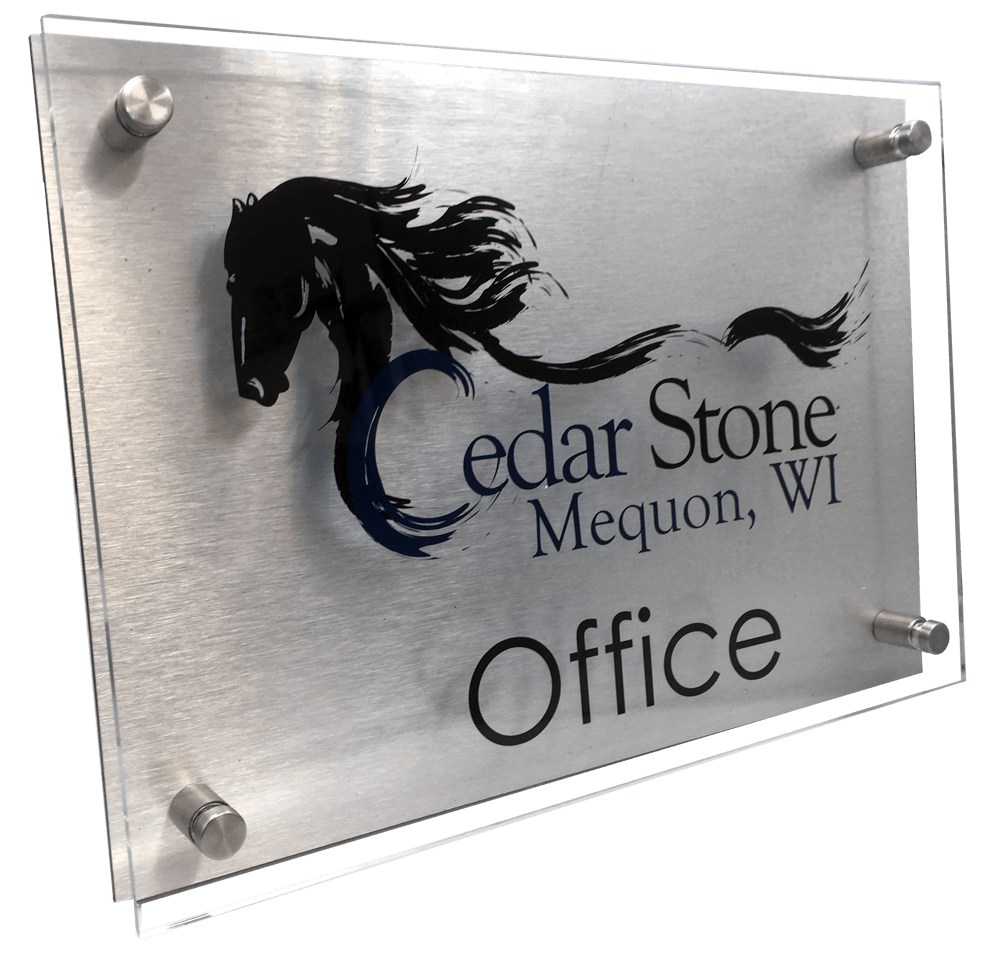 Churchill Acrylic 2 Part personalised Sign – Uk House signs - Office signs