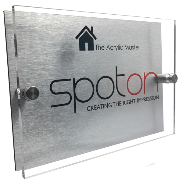 Churchill Acrylic 2 Part personalised Sign – Uk House signs - Office signs