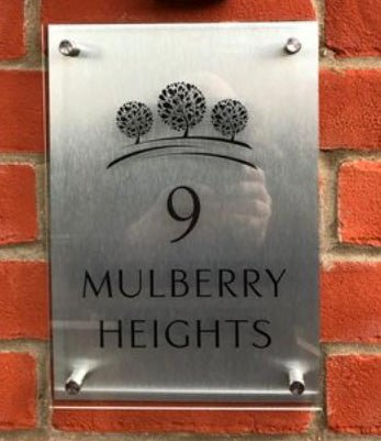 Portrait Acrylic Business Sign -2 Part Sign – Uk House signs - Office signs