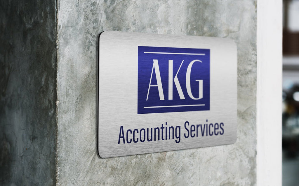 Silver Aluminium Sign - Landscape – Uk House signs - Office signs